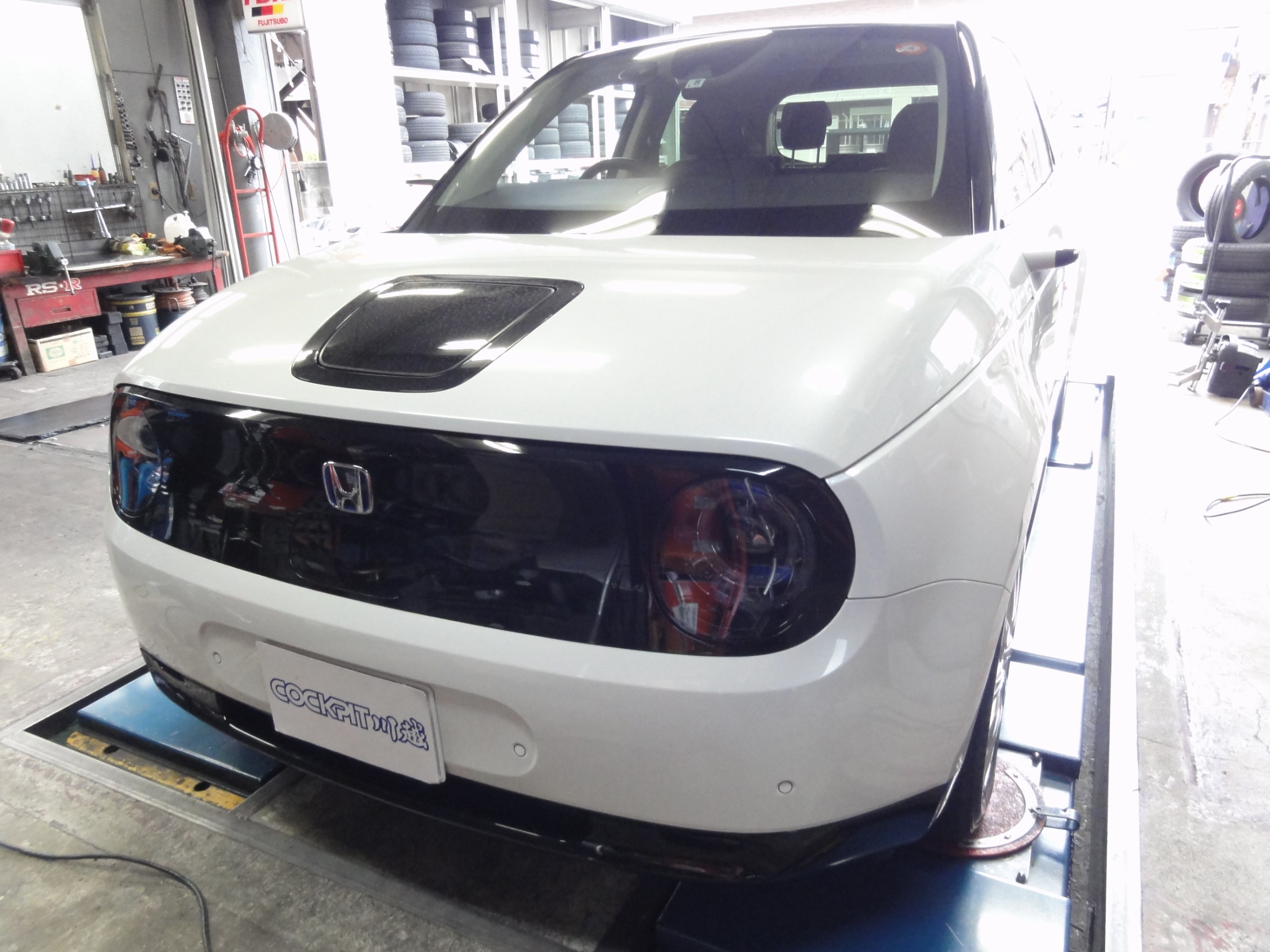 Honda e（ZC7）アライメント測定＆調整。 | ホンダ ホイール > 4輪トータルアライメント測定・調整 | 作業日誌 | コクピット 川越 | お店の得意技紹介