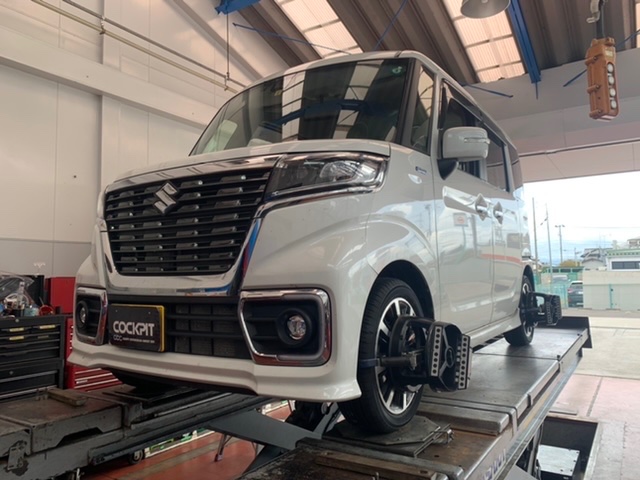 SUZUKI SPACIA [MK53S] 4輪アライメント測定&調整 #スズキ#スペーシアアライメント | スズキ スペーシアカスタム 足まわり（サスペンション・ブレーキ） アライメント調整 ...