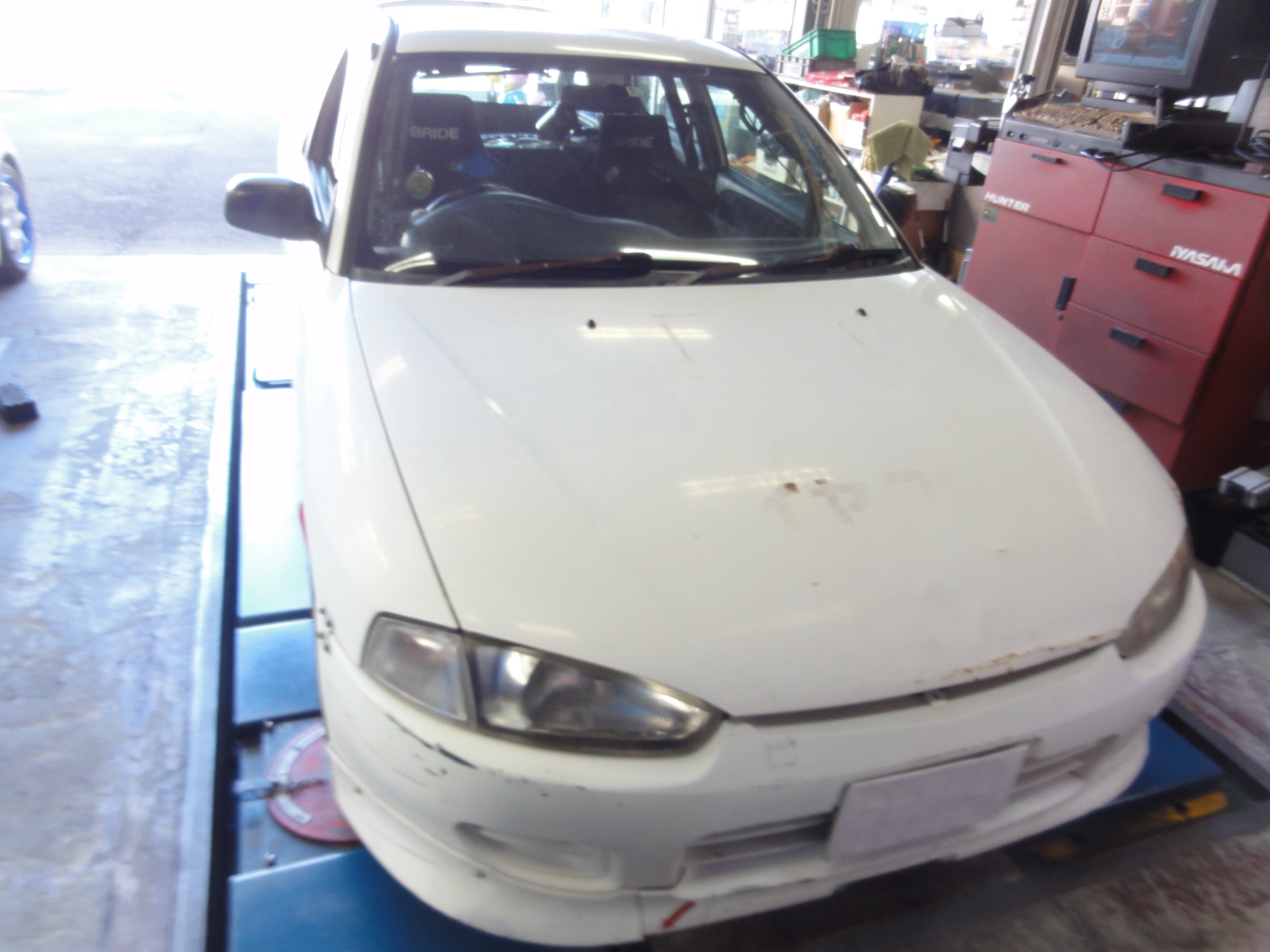 ミラージュ（CJ4A）アライメント測定＆調整。 | 三菱 ミラ－ジュ ホイール > 4輪トータルアライメント測定・調整 | 作業日誌 ...