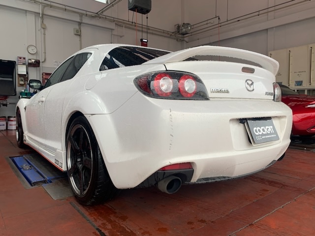 MAZDA RX-8 [SE3P] メンテナンス作業 NUTECエンジンオイル&ミッションオイル交換・CUSCOリアデフオイル交換・リア ...