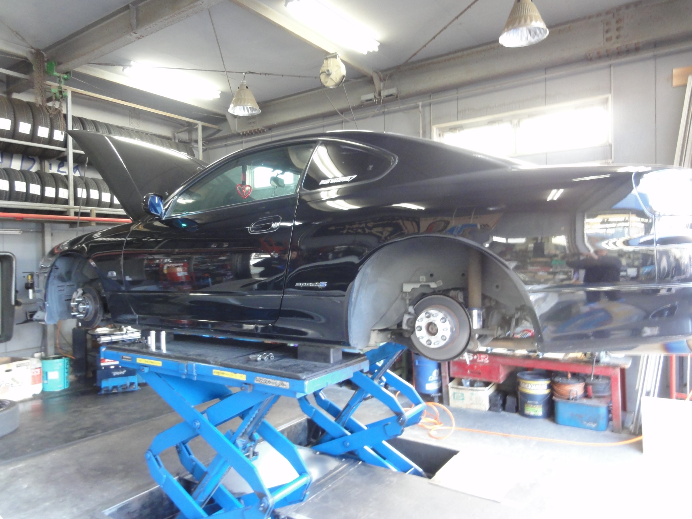 シルビア（S15）BLITZ製車高調「ダンパーZZ-R」装着（御持込）＆アライメント作業。 | 日産 シルビア 足まわり（サスペンション ...