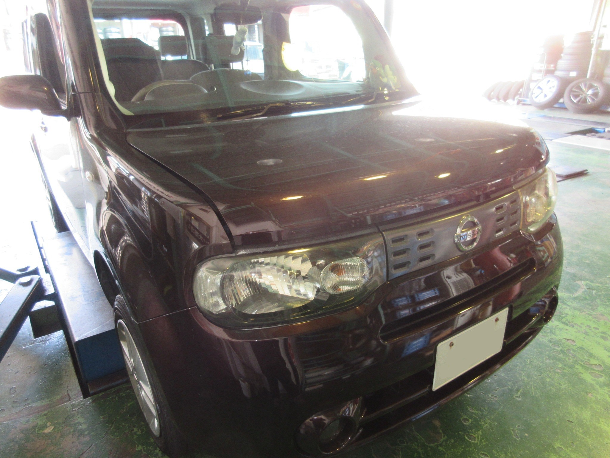 ワイパーブレード交換 | 日産 キューブ メンテナンス（オイル・バッテリー他） | STAFF日記 | コクピット さつま貝塚 | 車のカスタマイズにかかわるスタッフより