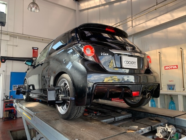 TOYOTA VITZ GRMN TURBO [NCP131] 4輪アライメント測定&調整・ENKEI RPF1取付・アムテックスキャンバーボルト取付 #トヨタ#GRヴィッツアライメント ...