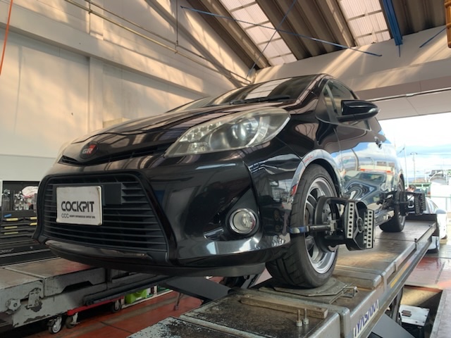 TOYOTA VITZ GRMN TURBO [NCP131] 4輪アライメント測定&調整・ENKEI RPF1取付・アムテックスキャンバーボルト取付 #トヨタ#GRヴィッツアライメント ...