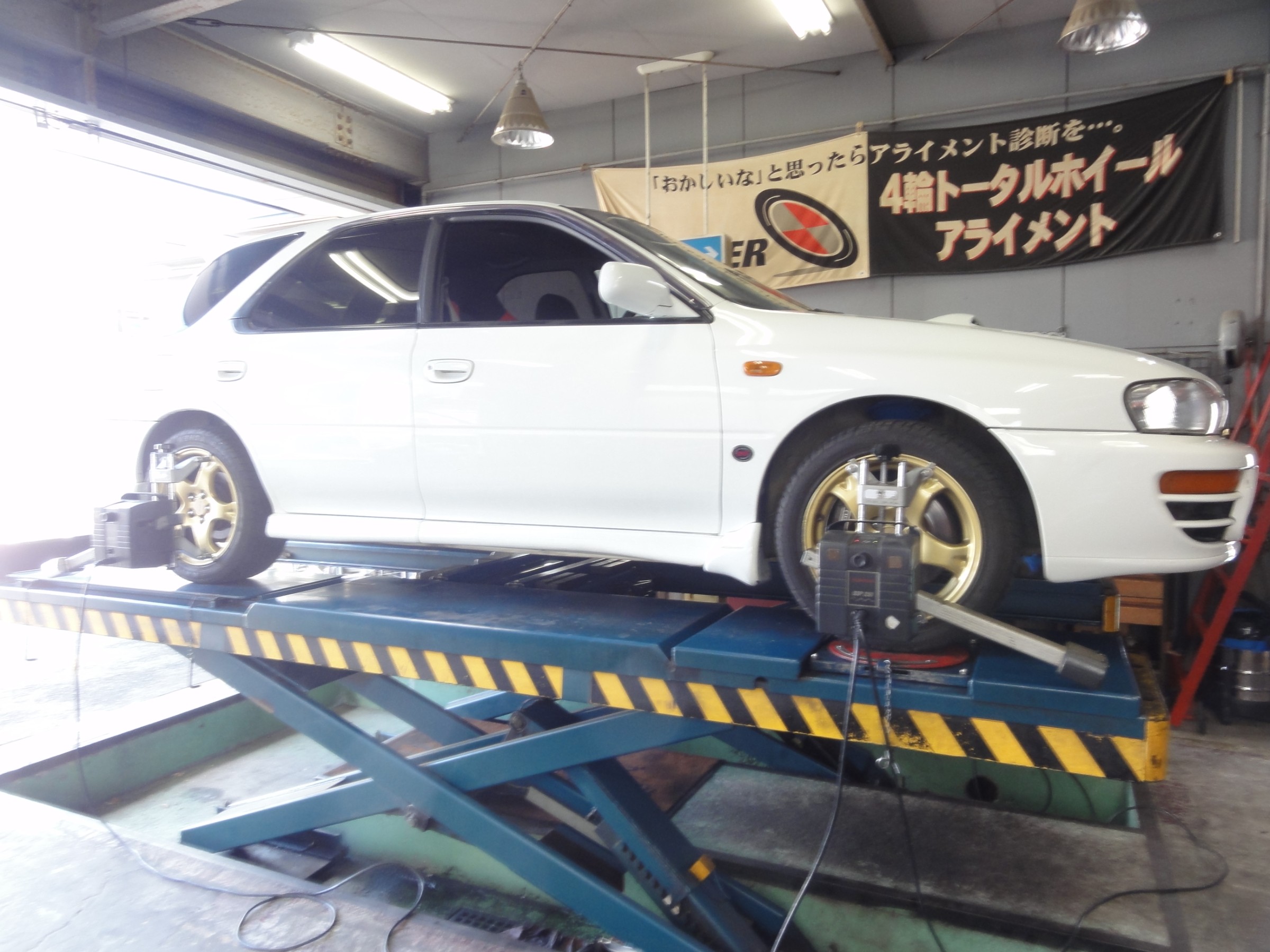 インプレッサ WRX（GF8）エナペタル製オリジナルショックアブソーバー装着＆アライメント作業。 | スバル インプレッサスポーツワゴン ...