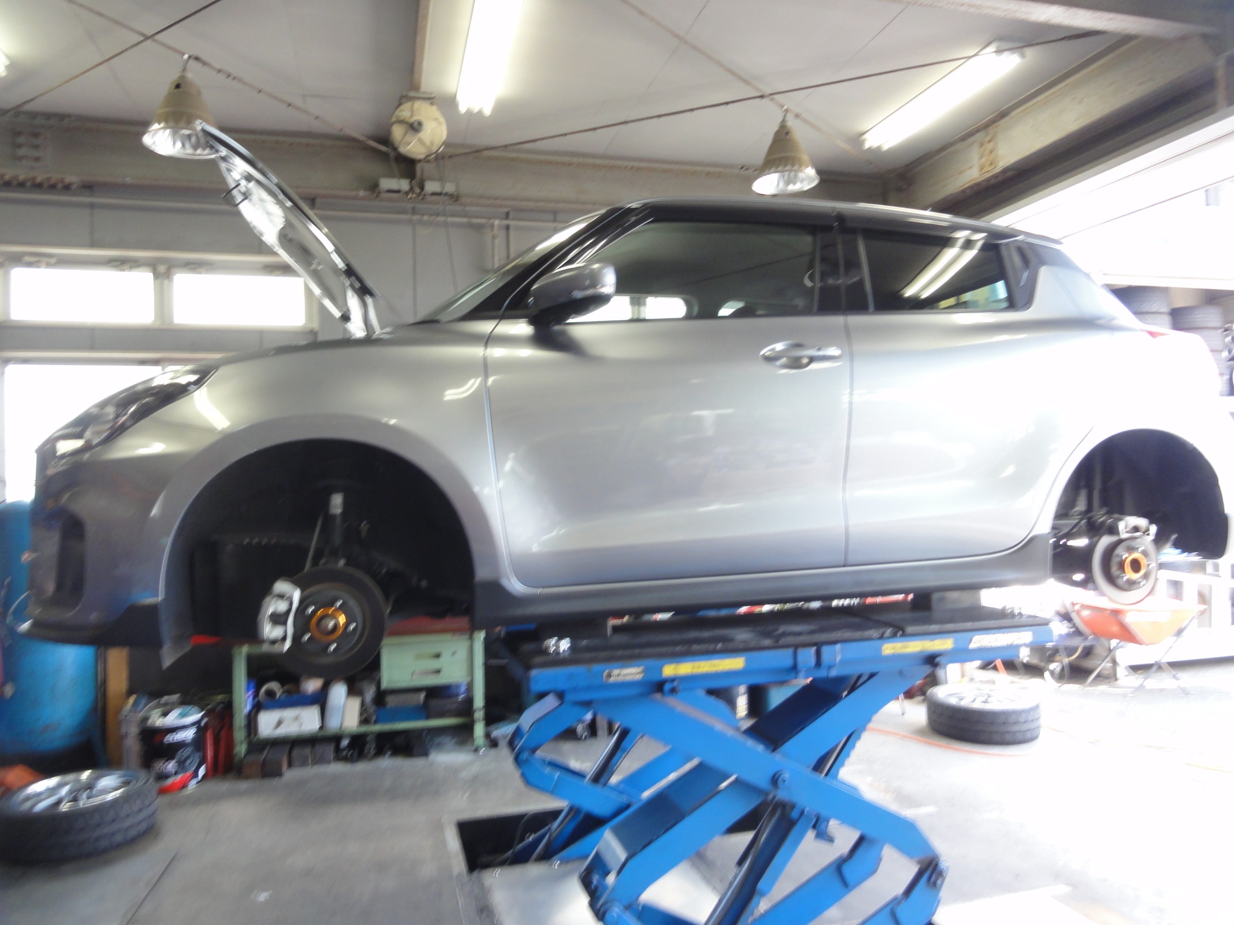 スイフトスポーツ（ZC33S）プロジェクト・ミュー製スポーツブレーキパッド「HC-CS」＆APP製ステンメッシュブレーキホース装着。 | スズキ スイフトスポーツ 足まわり（サスペンション ...