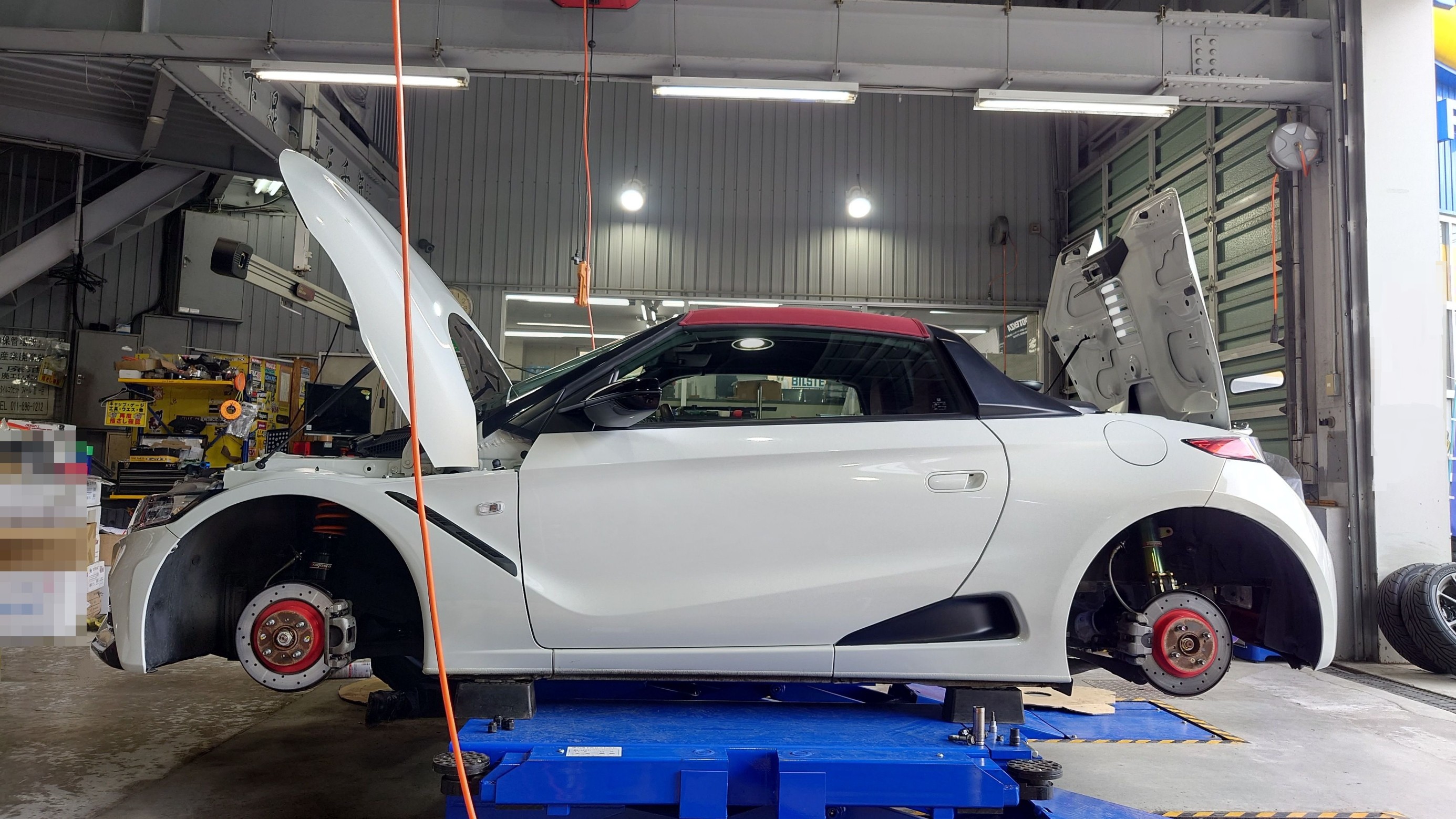 レイズ ボルクレーシング TE37 SONIC SL & ポテンザ RE-71RS + アラゴスタ サスペンションキット の装着作業 ／ ホンダ S660 Modulo X | ホンダ ...