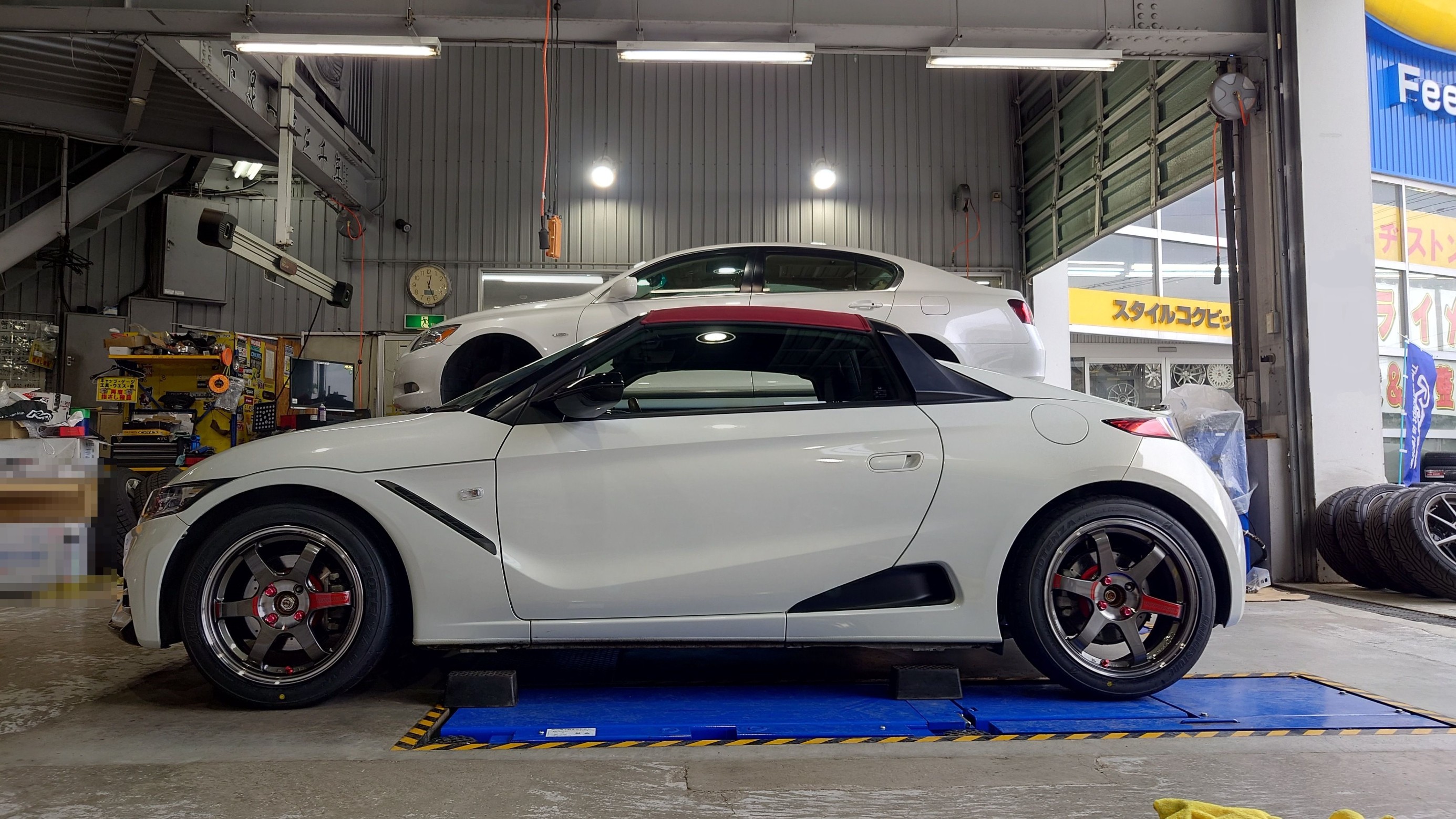 レイズ ボルクレーシング TE37 SONIC SL & ポテンザ RE-71RS + アラゴスタ サスペンションキット の装着作業 ／ ホンダ S660 Modulo X | ホンダ ...