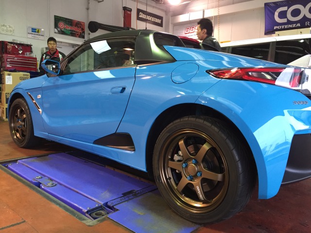 HONDA S660 ＆ RAYS TE37KCR for X`smas | ホンダ S660 ホイール ホイールコーティング | スタッフ 日記 | コクピット 荒井 | 車のカスタマイズに ...