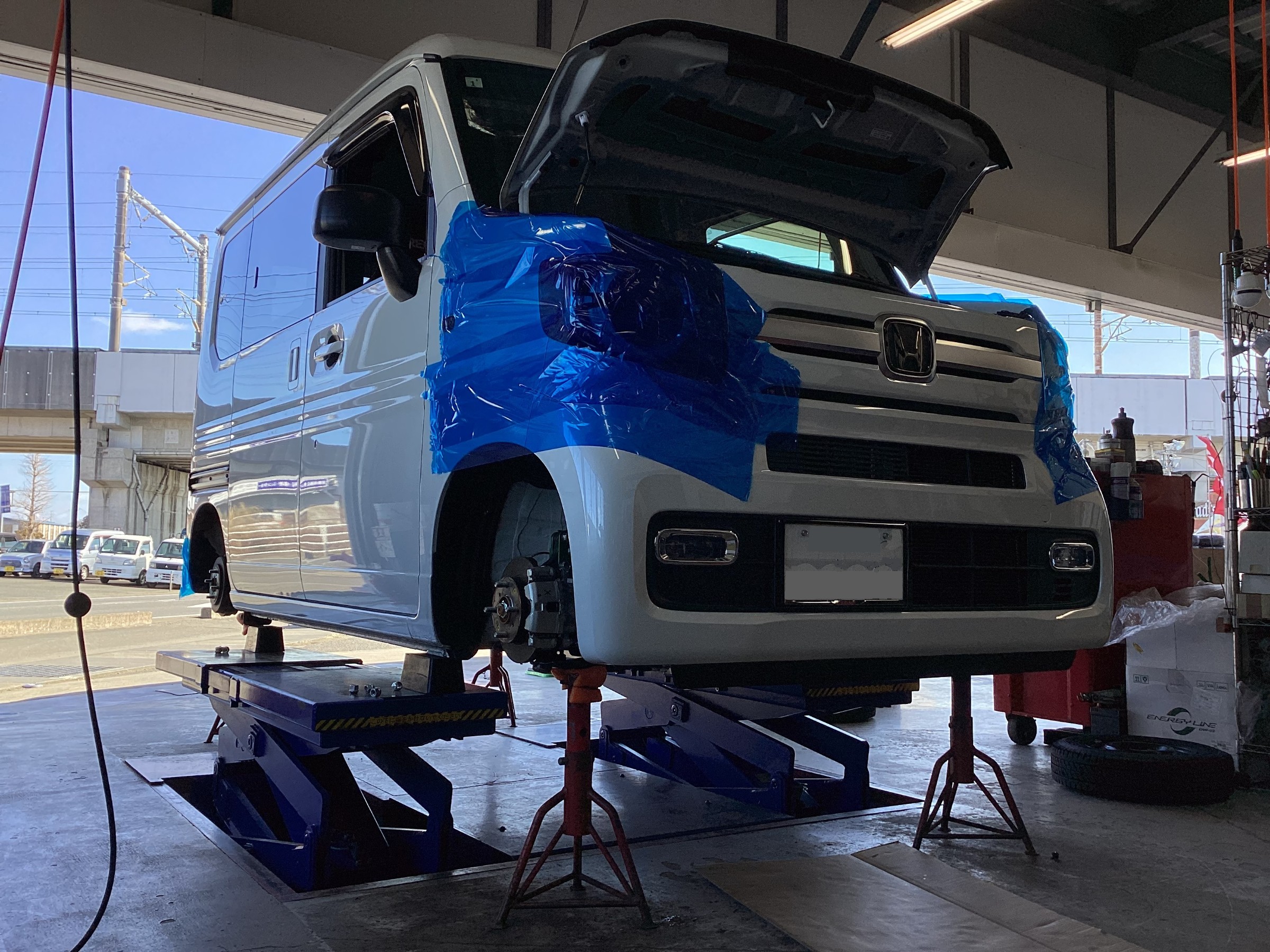 N-VAN JJ1 車高調取り付けます！ | ホンダ N-VAN 足まわり（サスペンション・ブレーキ） | カスタマイズ別ショーケース ...