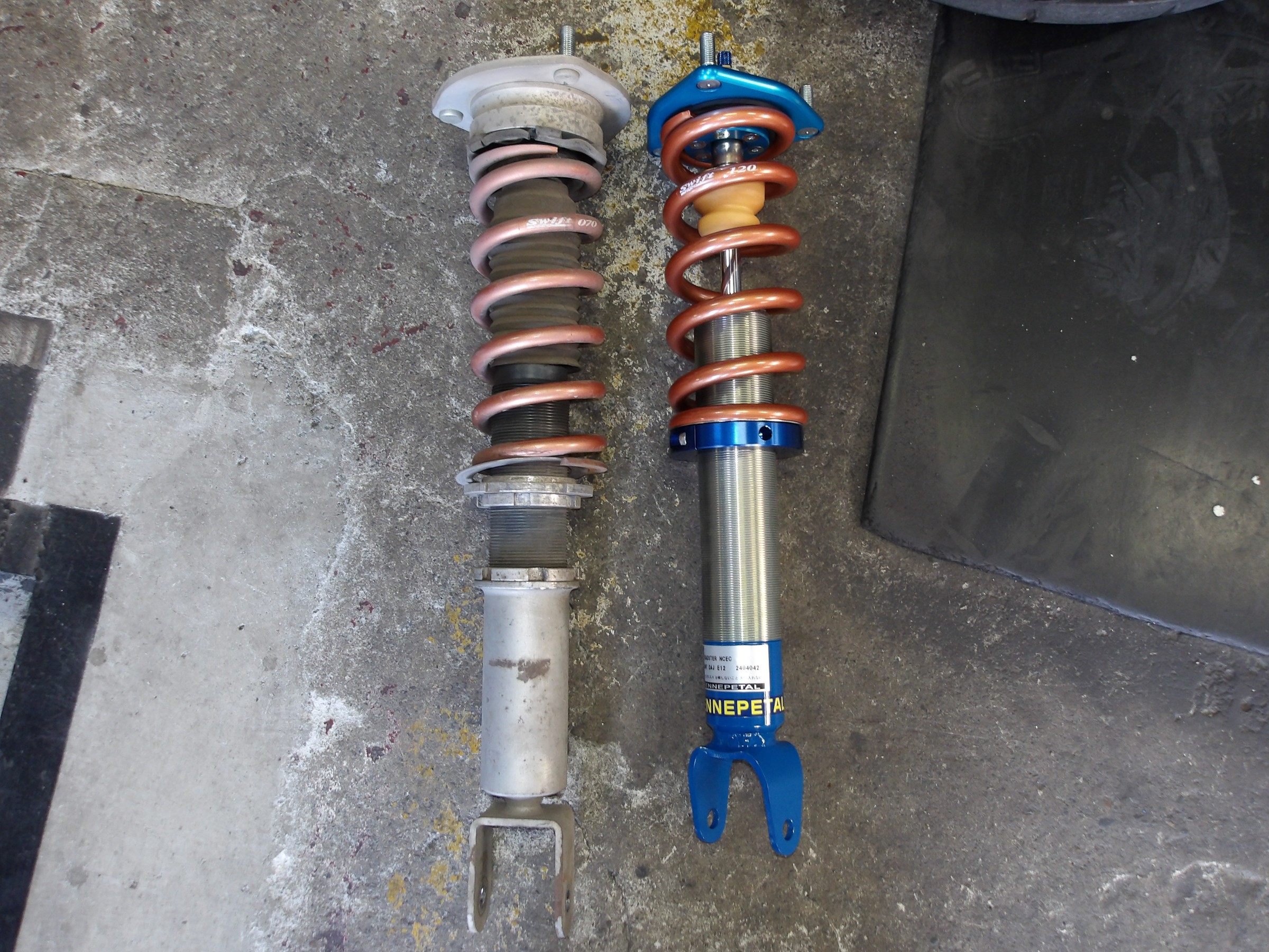 ロードスター（NCEC）当店オリジナルエナペタル製車高調（Eｰ12）装着＆アライメント作業。 | マツダ ロードスター 足まわり ...