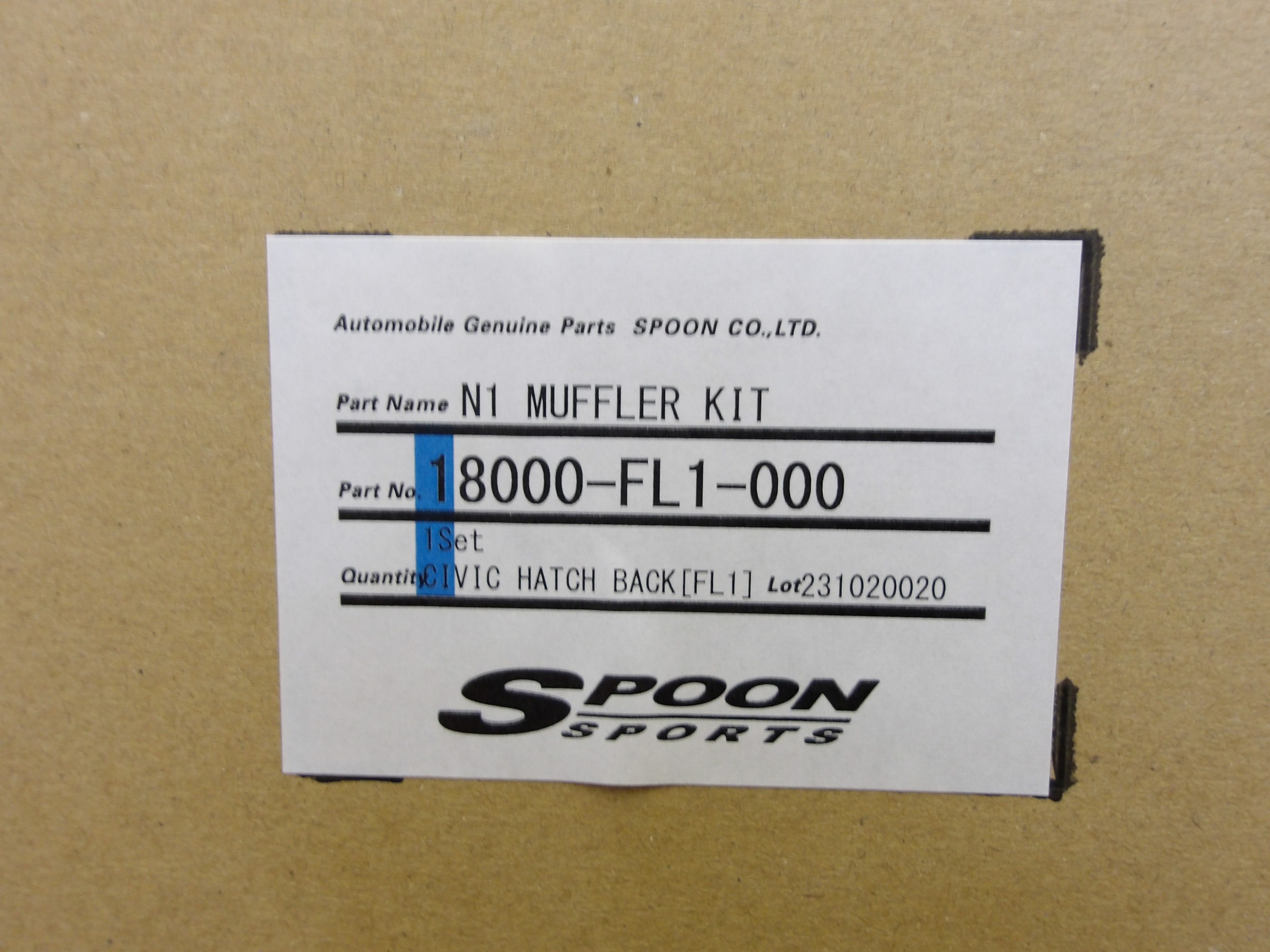 シビック（FL1）スプーン製「N1マフラーキット（保安基準適合）」装着。 | ホンダ シビック 吸・排気系 HID・LED（その他電装系） > マフラー交換 | 作業日誌 | コクピット 川越 ...