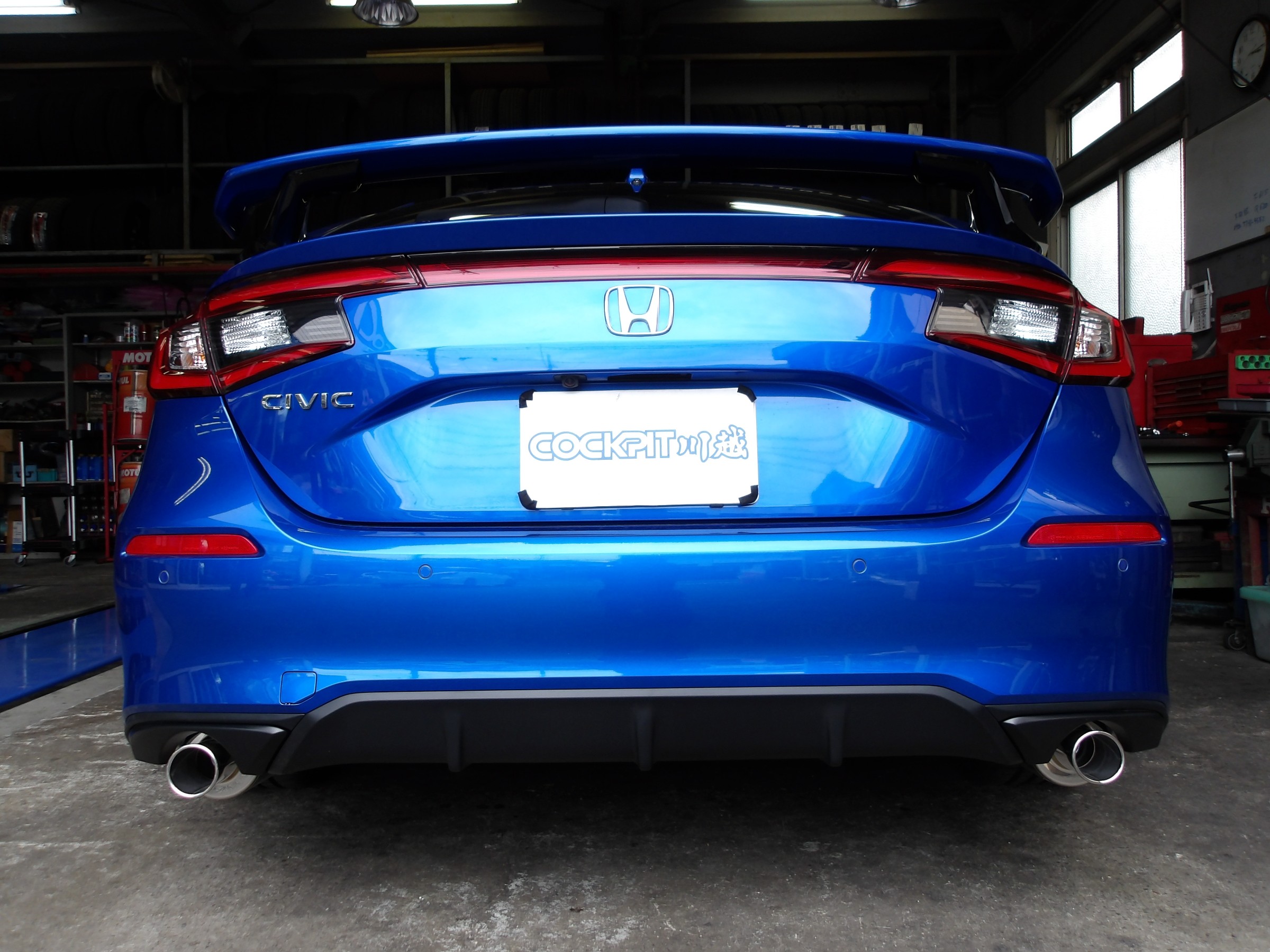 シビック（FL1）スプーン製「N1マフラーキット（保安基準適合）」装着。 | ホンダ シビック 吸・排気系 HID・LED（その他電装系） > マフラー交換 | 作業日誌 | コクピット 川越 ...
