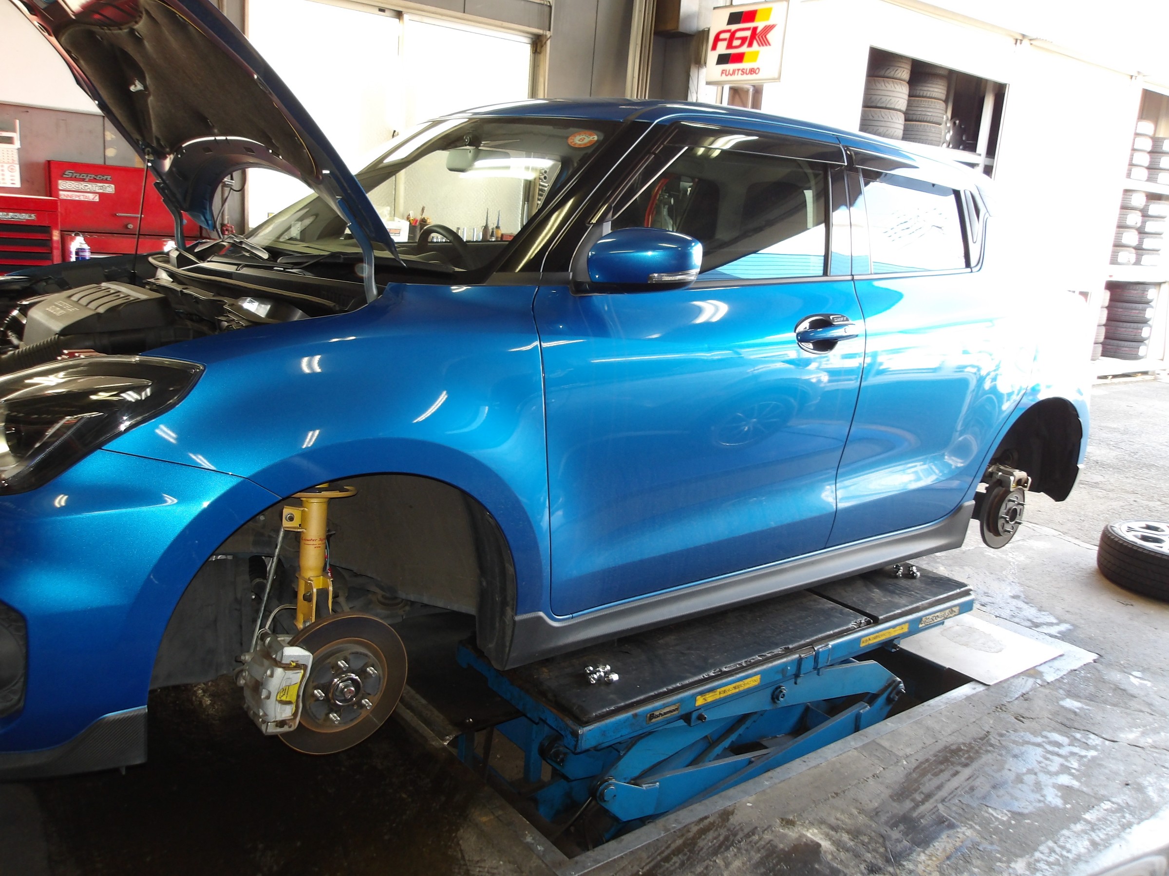 スイフトスポーツ（ZC33S）TMスクエア製ブレーキマスタシリンダーキット（お持込み）＆APP製ブレーキホース装着。 | スズキ スイフトスポーツ 足まわり（サスペンション・ブレーキ ...