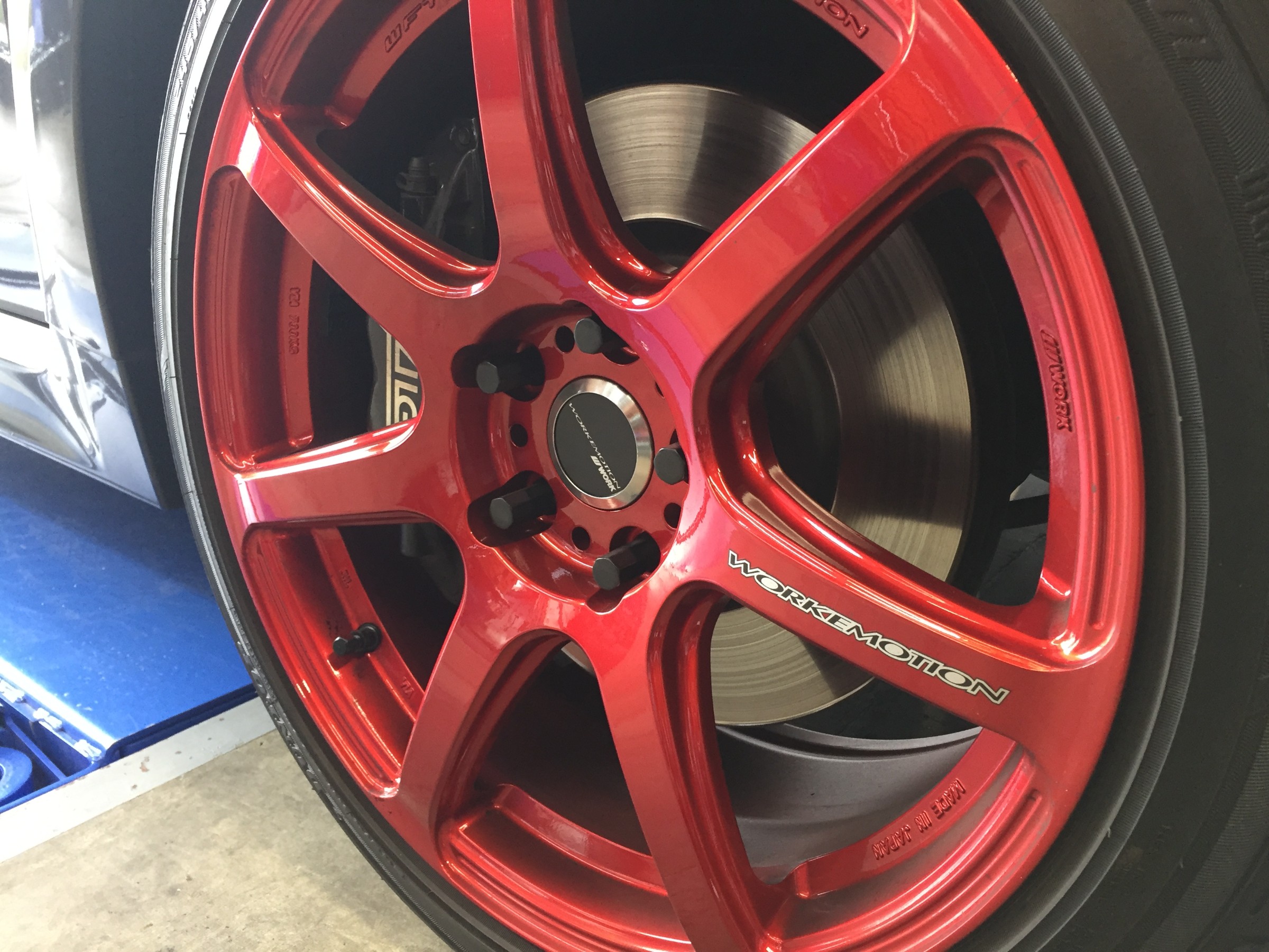SUBARU GRB ＆ WORK EMOTION CANDY RED 特注カラー | スバル インプレッサSTI ホイール 足まわり ...