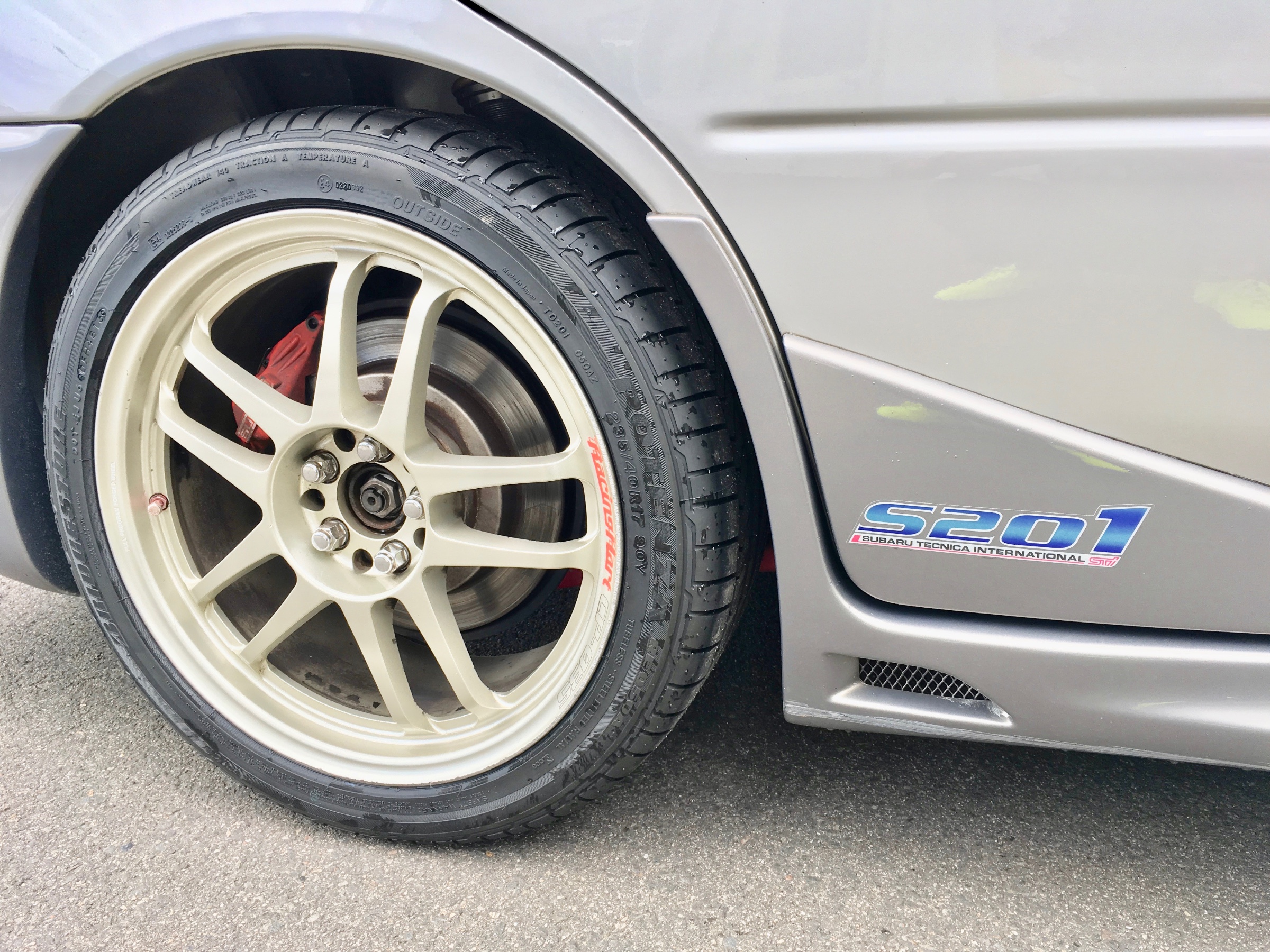 GC8・スバル・インプレッサしかもSTiチューンのWRX ・S201がご来店。 | スバル インプレッサ タイヤ その他 > 車検 | ☆メモ ...