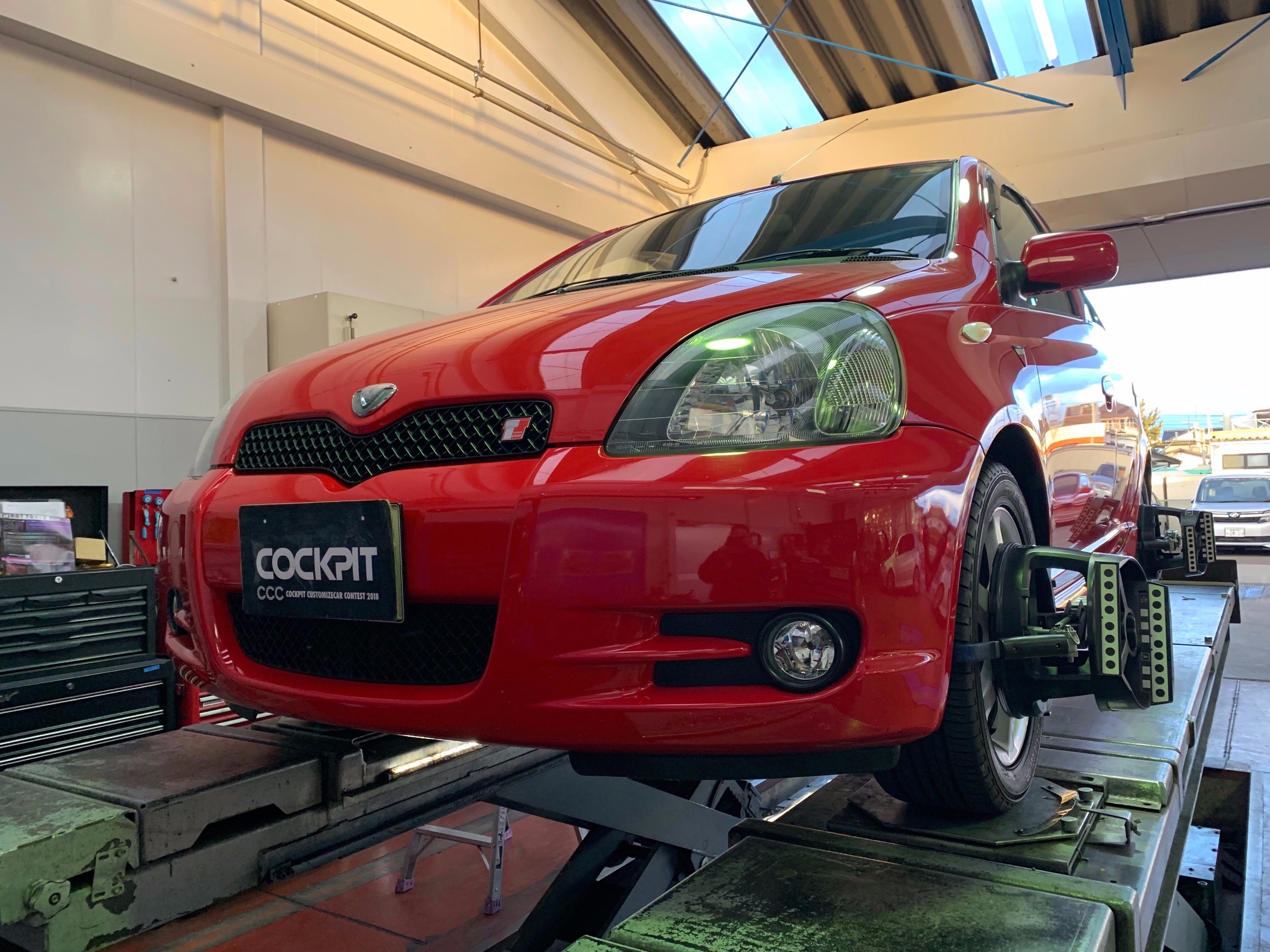 TOYOTA NCP13 Vitz SPOON リジカラ取付 ＆ 1G締付 ＆ 4輪アライメント調整 | トヨタ ヴィッツ 足まわり ...