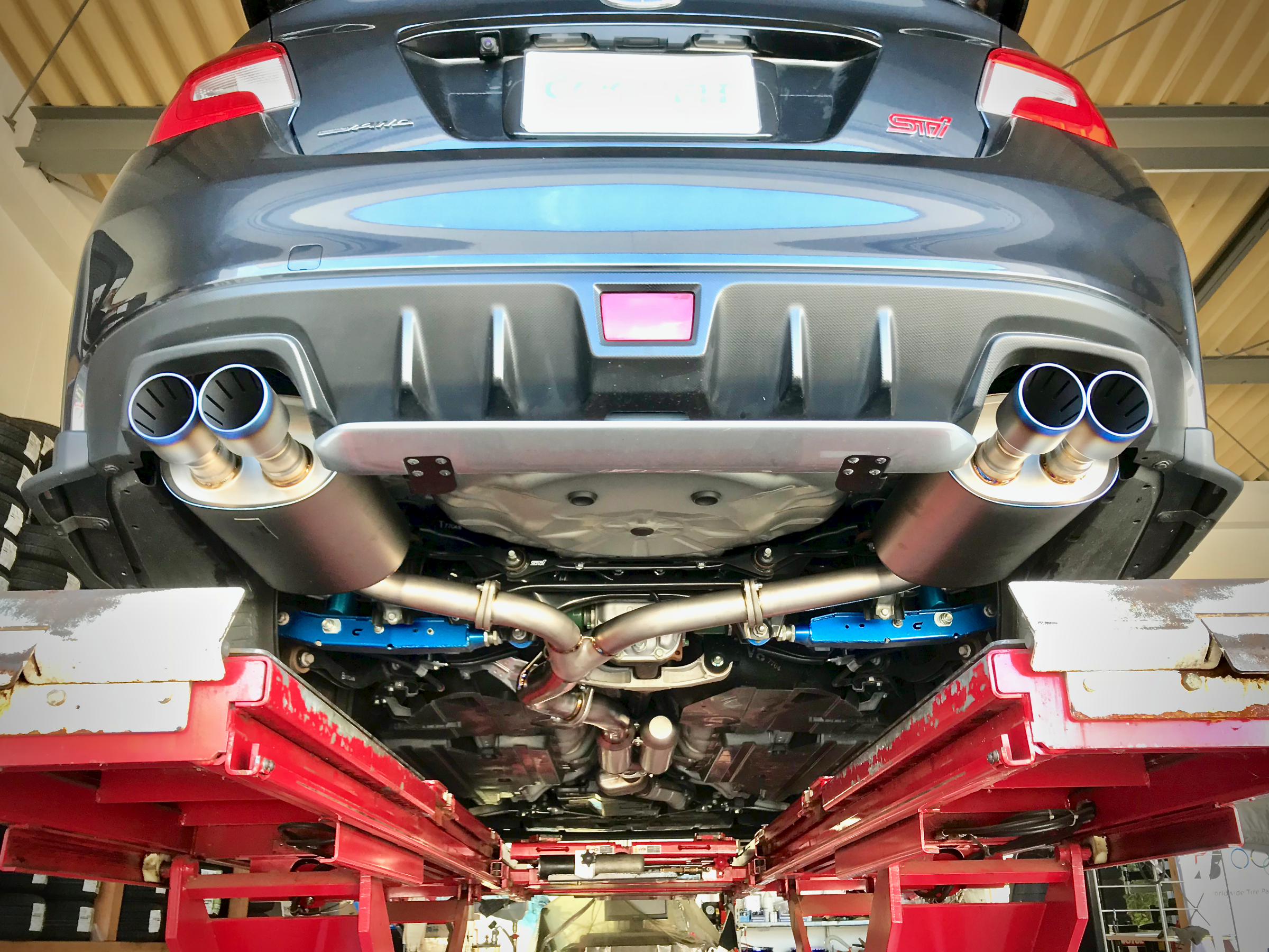 VAB D型 SUBARU WRX STI Type S HKS Super Turbo Muffler Titanium Ver.（HKS 45周年 数量限定 フルチタンマフラー ...