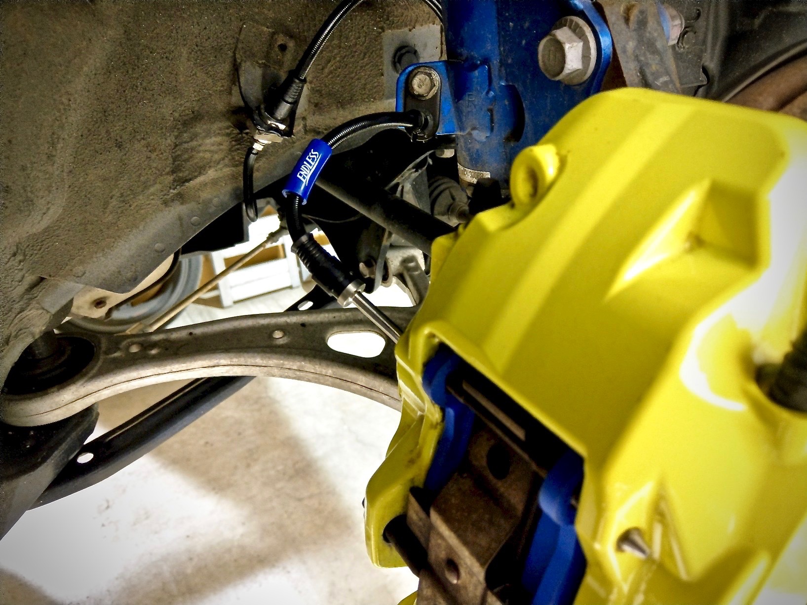 VAB SUBARU WRX STI ENDLESS Brake Pads MX72 & Brake Line SWIVEL RACING ...