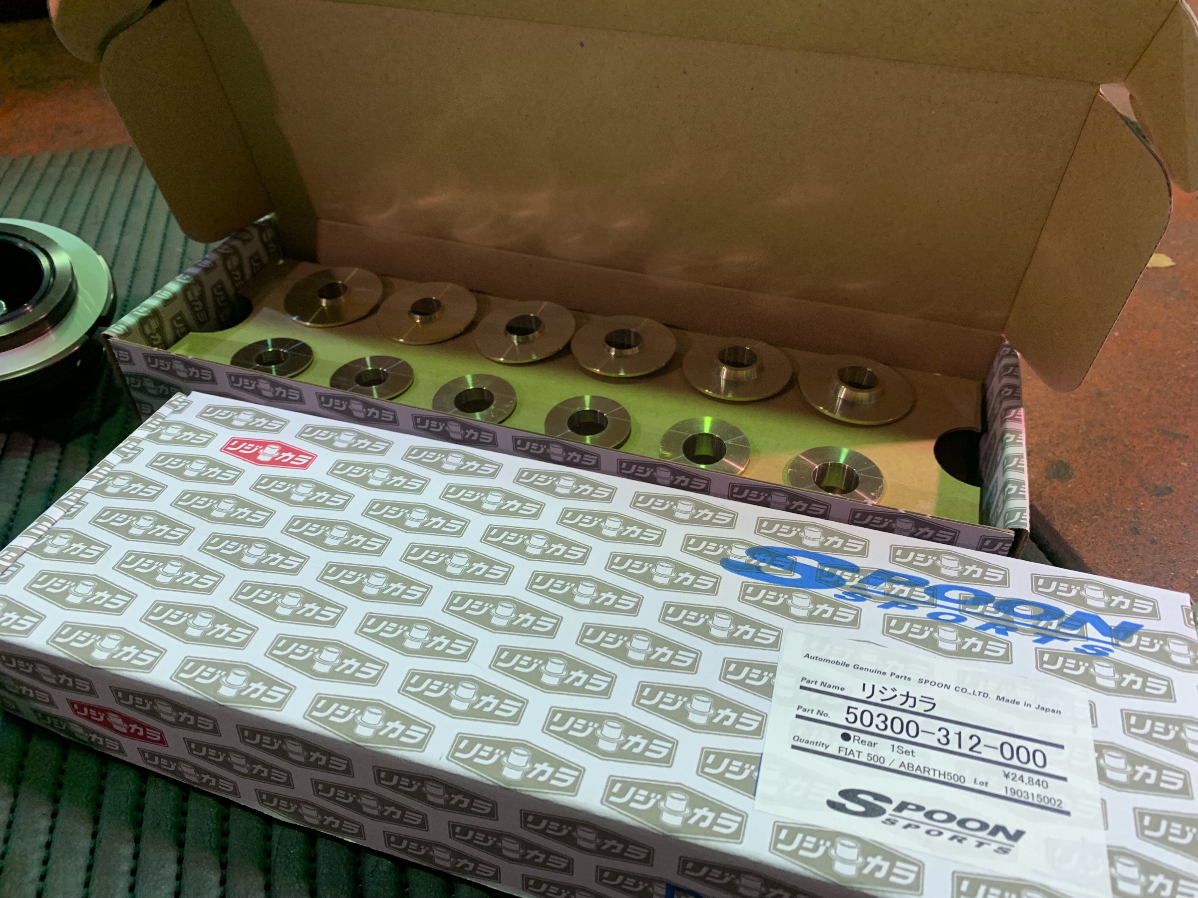 ABARTH 595 SPIRIT サスキット ＆ SPOON リジカラ取付 | フィアット 500 アバルト 足まわり（サスペンション ...